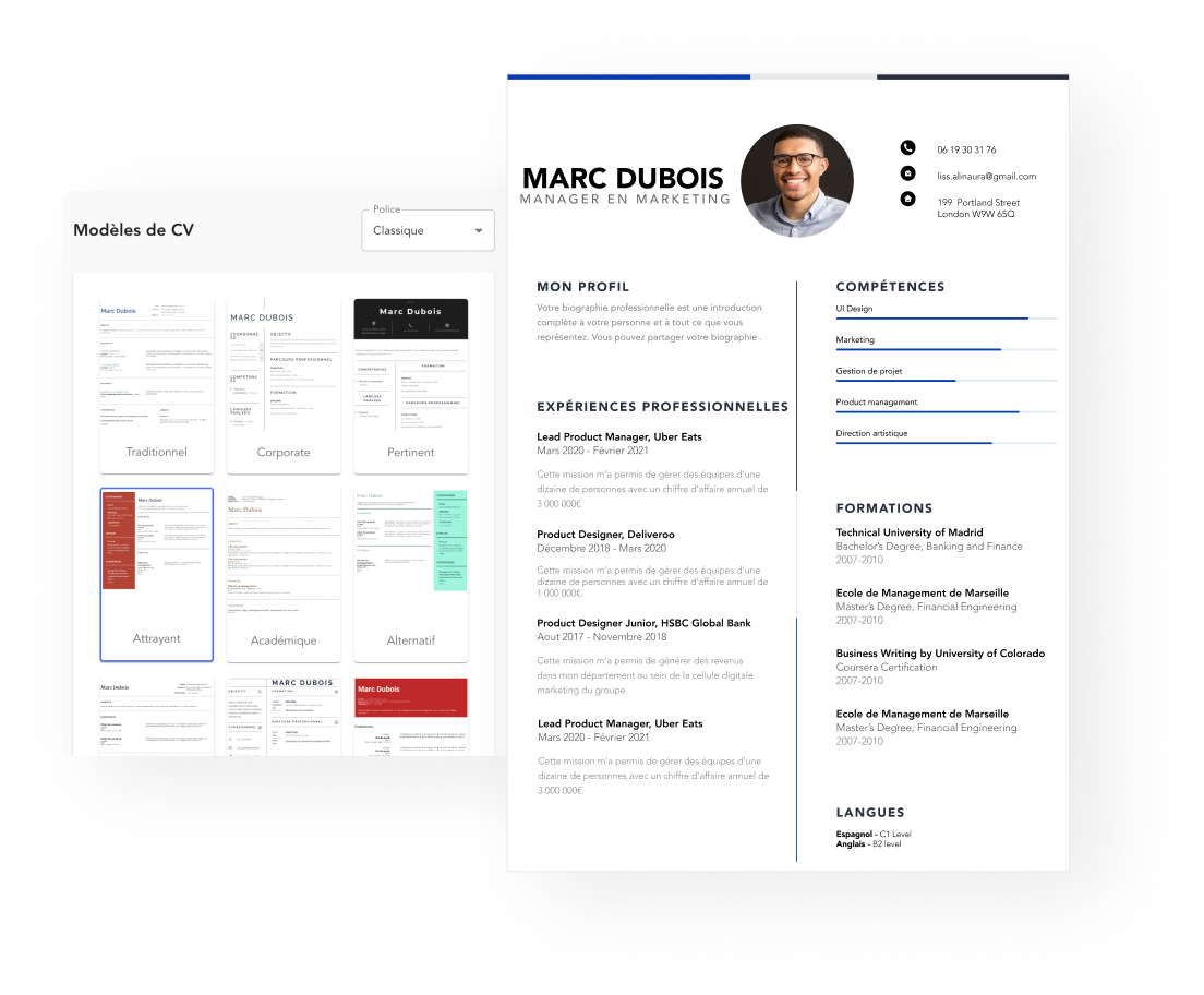 Créez votre CV en ligne rapidement